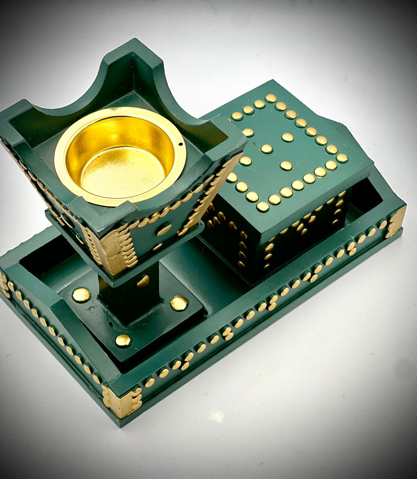 Bakhoor Burner with Tray and Bakhoor Holder – The Ahsan Store